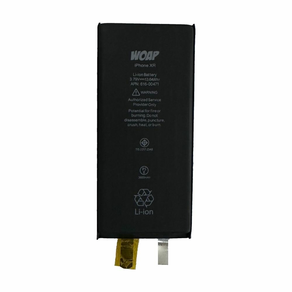 Аккумулятор для iPhone XR WOAP (под сварку / пайку) (3600 mAh) A1984, A2105, A2106, A2107, A2108