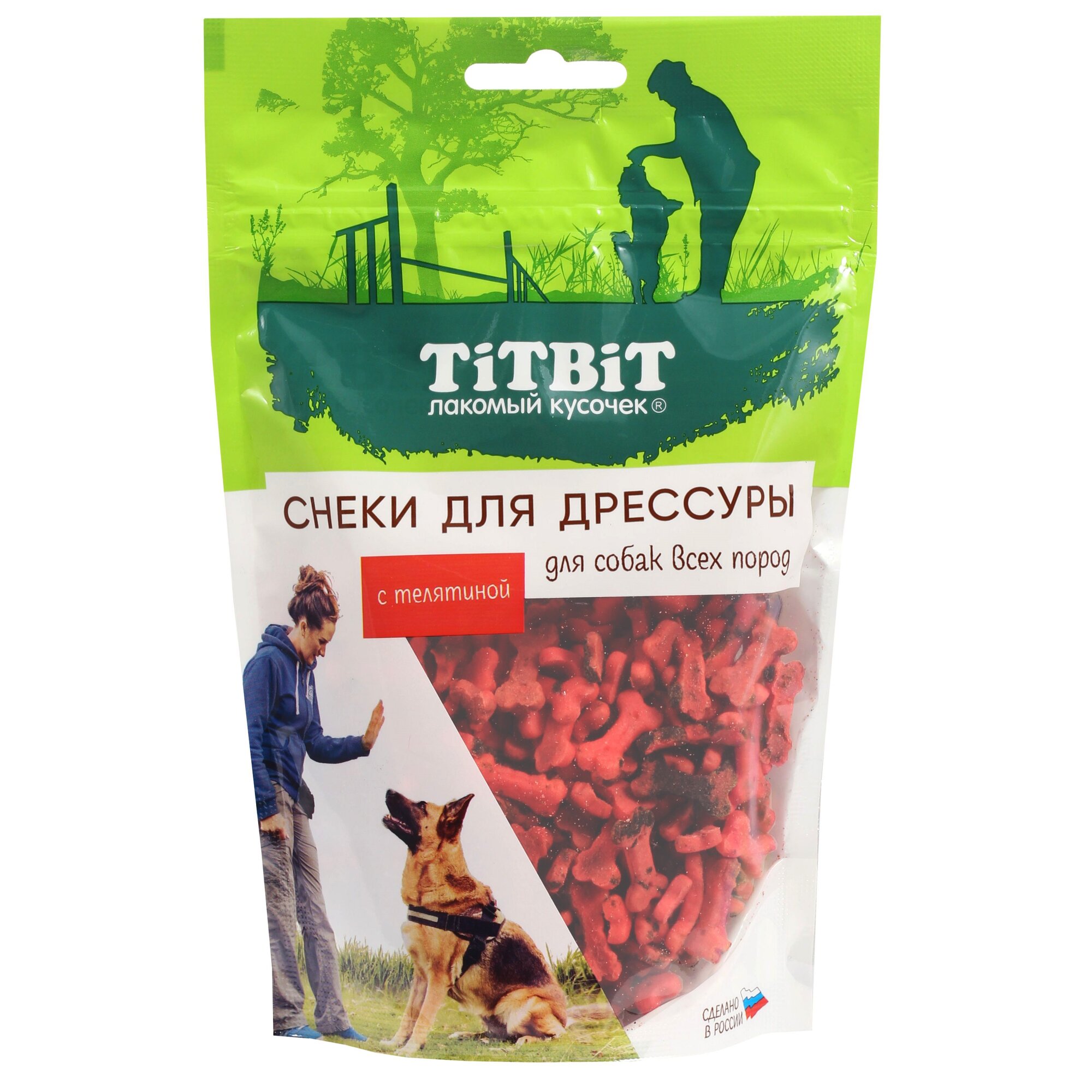 Лакомство TiTBiT Лакомый кусочек Снеки для дрессуры с уткой для собак (100 г)