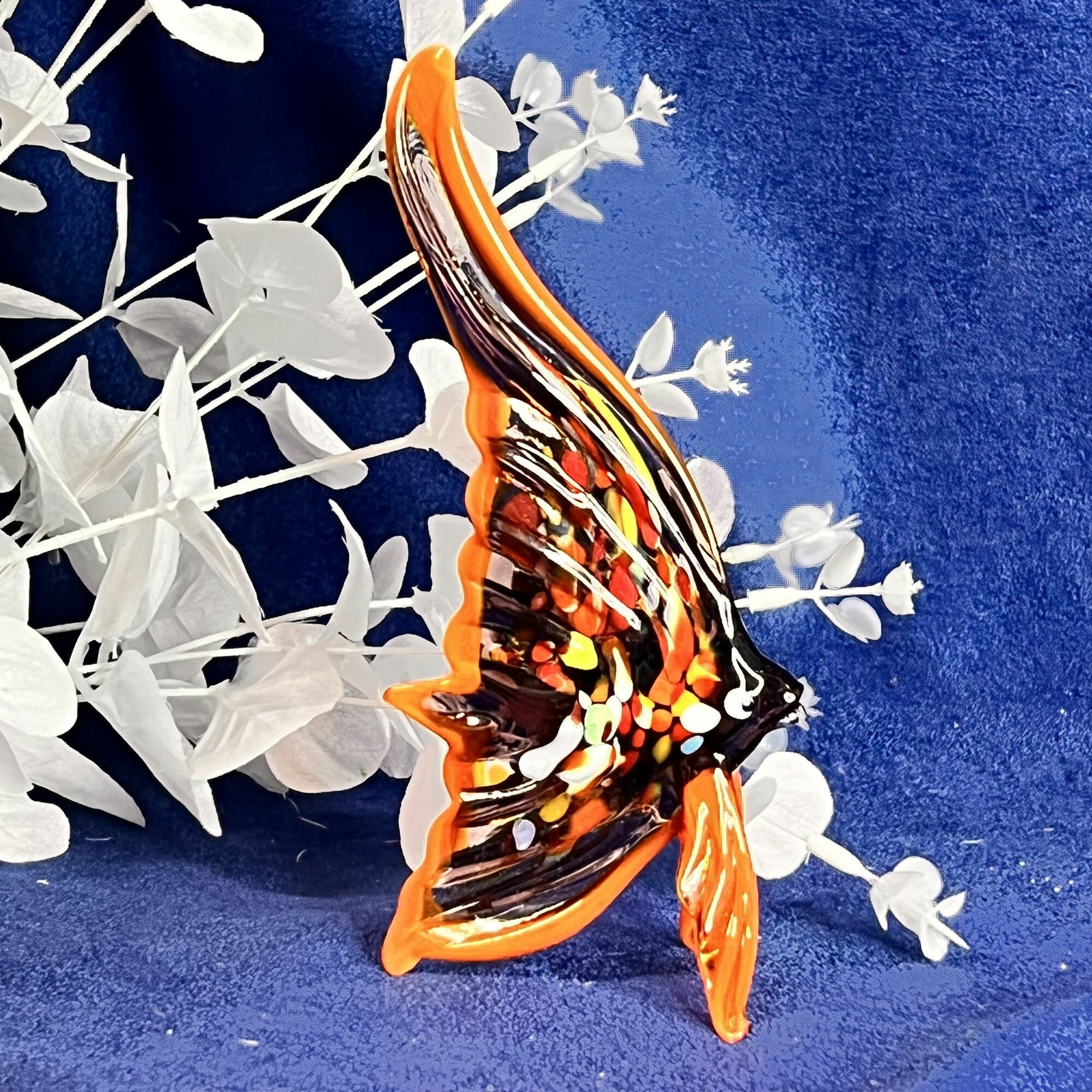 Рыбка Стеклянная "Скалярия" Плавник в Оранжевой Окантовке Большая