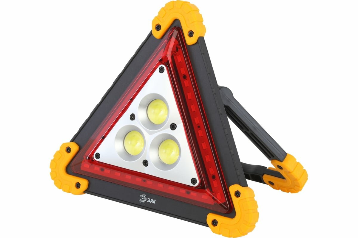 ЭРА Фонарь аккумуляторный светодиодный автомобильный AA-801 аварийный знак 15Вт power bank Б0052742