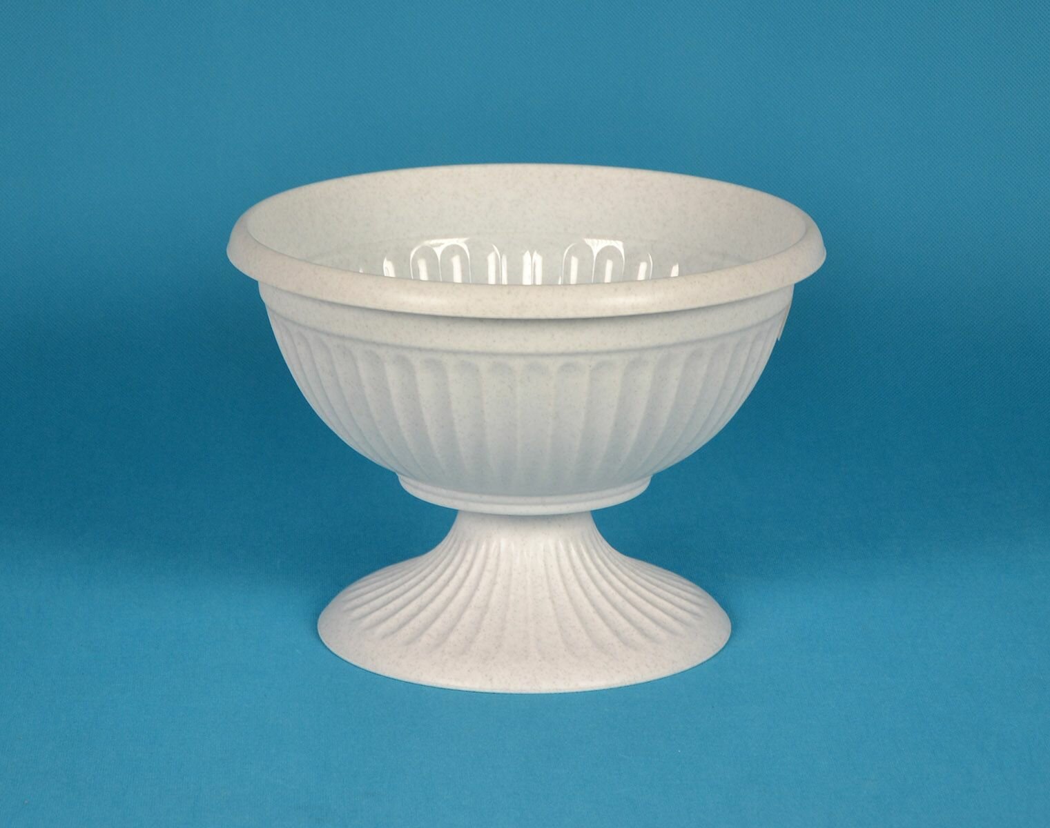 Кашпо-миска с ножкой Ливия D30см мрамор объем 5л