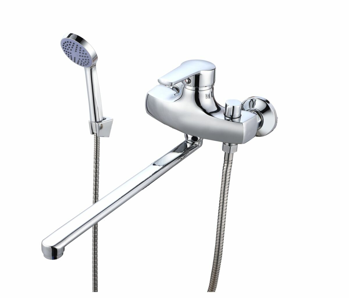 Смеситель для ванны с душем РМС SL50-006E-1 длинный поворотный излив