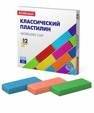 Пластилин 12цв 192гр. Erich Krause Basic