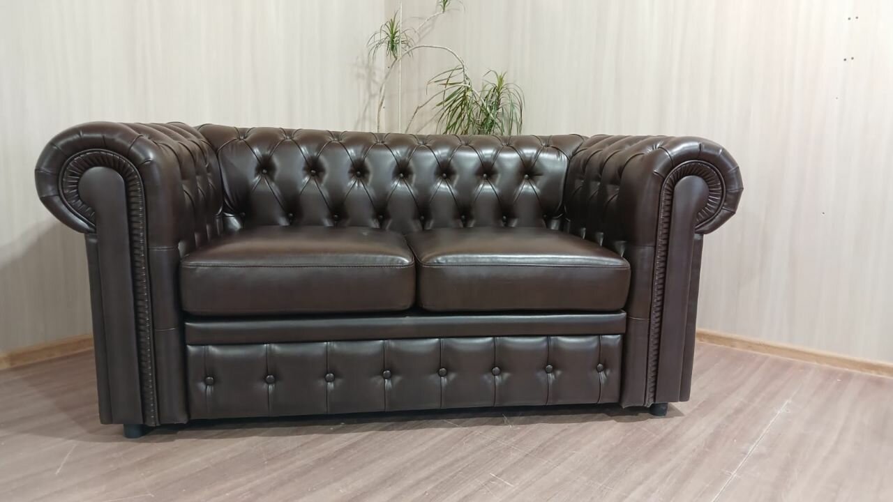 Диван Fotodivan Честер 2-х местный велюр Бордовый