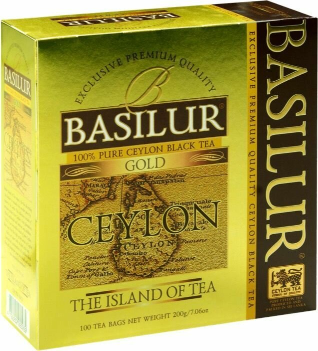 Basilur Остров "Золотой" чай черный ,100пак.