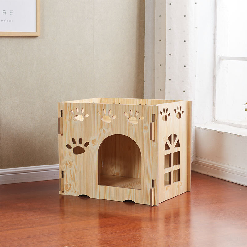 Фабрика прямых продаж деревянный кошачий гнездо дом имитация деревянной мебели панели кошачий домик игрушка вилла