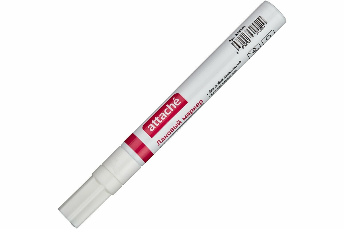 Attache Маркер пеинт лак 4 мм белый 12 шт. 633901