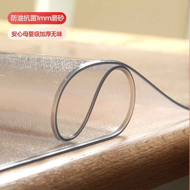 Прозрачный утолщенный мягкий стеклянный водонепроницаемый нескользящий маслостойкий не требующий мытья коврик для кофейного стола из ПВХ пластиковая кристальная тарелка скатерть