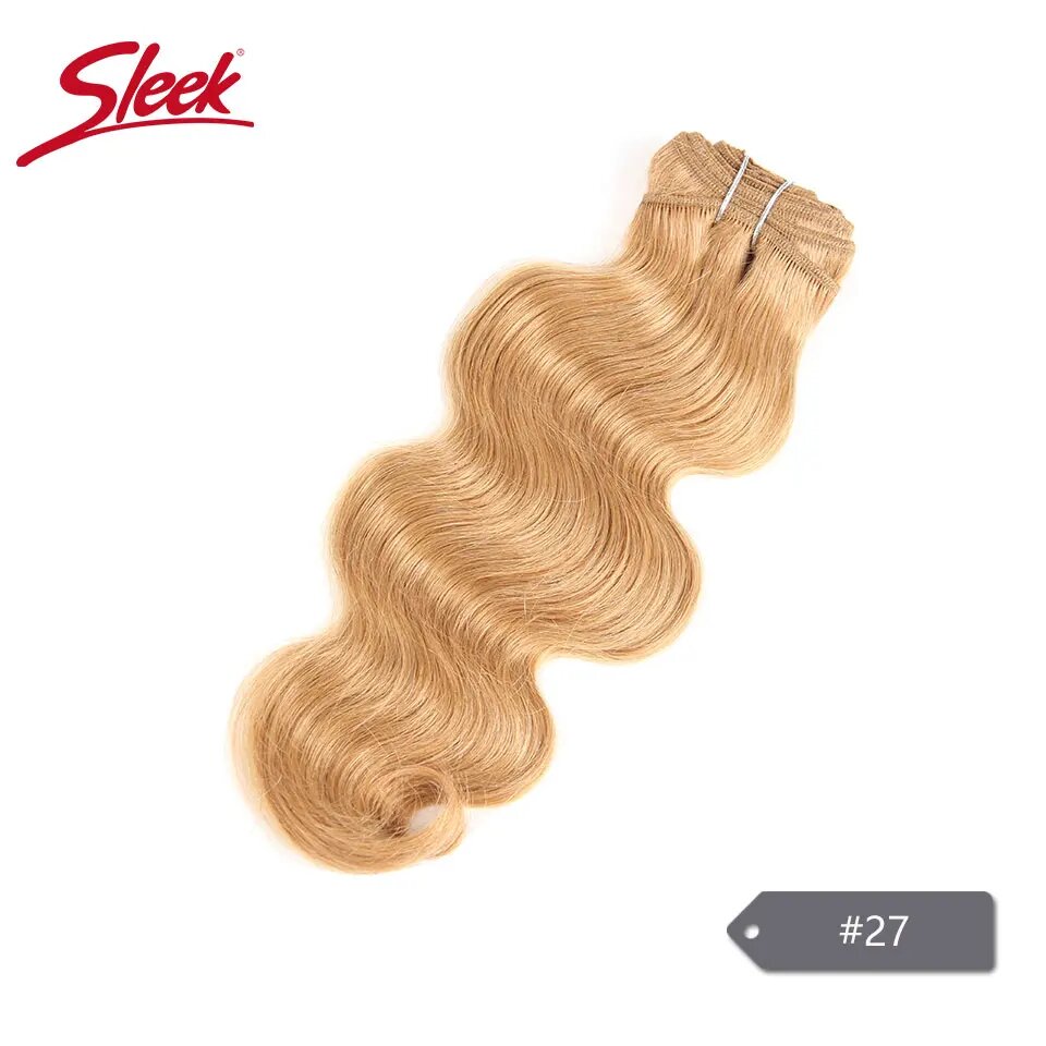 Натуральные волнистые волосы Sleek 1 пучок #27 #30 #99J #бордовый красный 10-22 14 дюймов, # 27