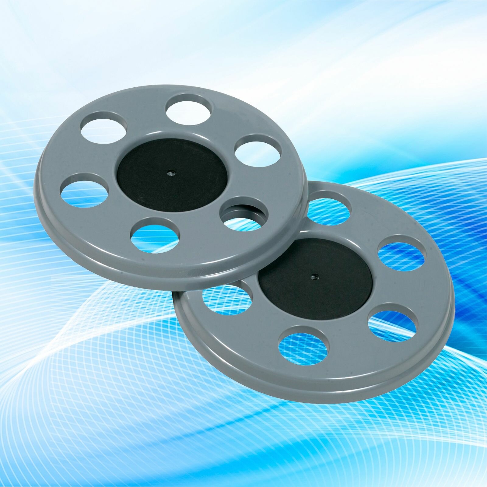 Колпаки колёсные передние ступичные. (R-16) Сделано в России. Серые (2 штуки) (27875)