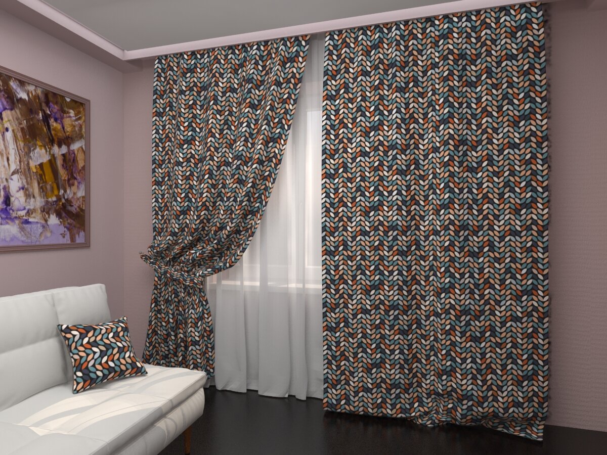 Фотошторы Арт Астрид Габардин В: 260 см Ш: 2*145 = 290 см