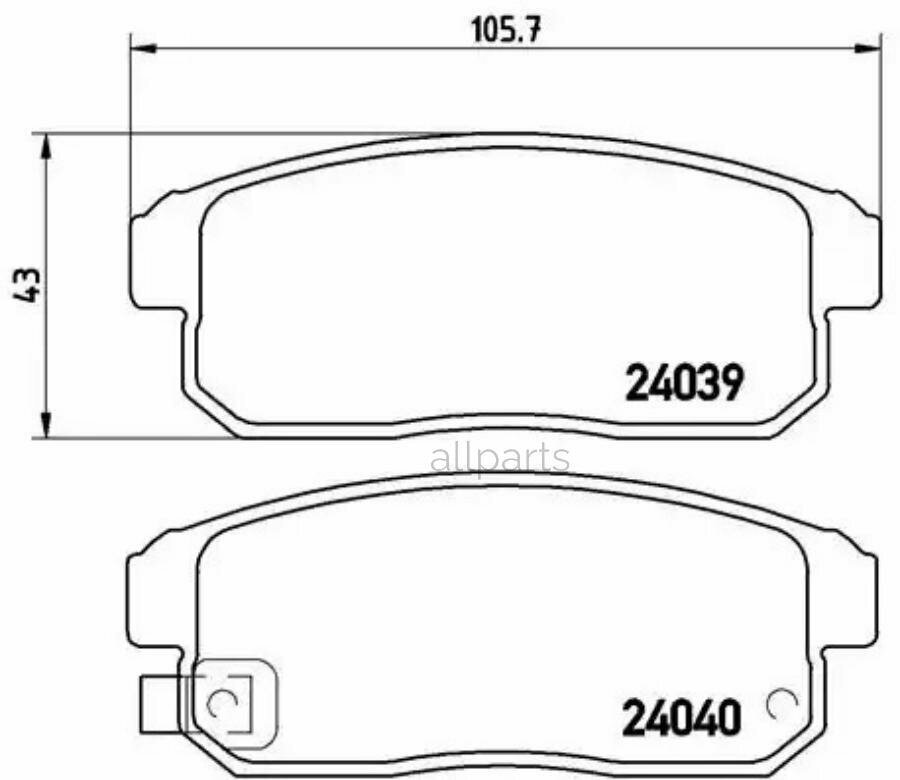 BREMBO P49035 P49035 883 11=13.0460-5856.2 [F1YA2643Z] ! колодки дисковые з.\ Mazda RX-8 2.6i 03>