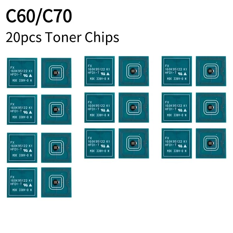 Dmyon 20 шт. чипы сброса картриджа с тонером, совместимые с Xerox Color C60 C70 006R01655 006R01656 006R01657 006R01658 чип принтера