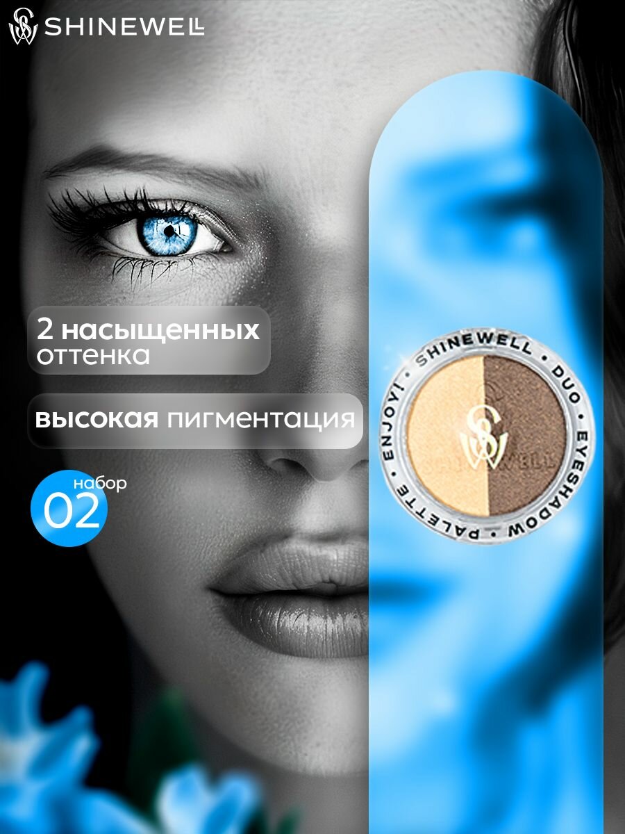 SHINEWELL Тени для век Enjoy duo