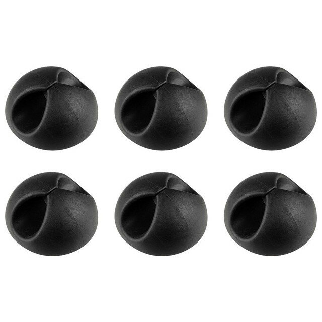 PARK крепление для проводов черное, комплект из 6шт, надёжное крепление кабелей