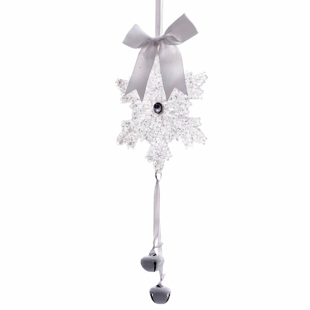 Елочная игрушка Снежинка, 12х3,5х26,5 см KSM-808073