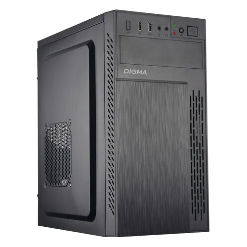 Корпус mATX Digma DCC-MN301, Mini-Tower, без БП, черный