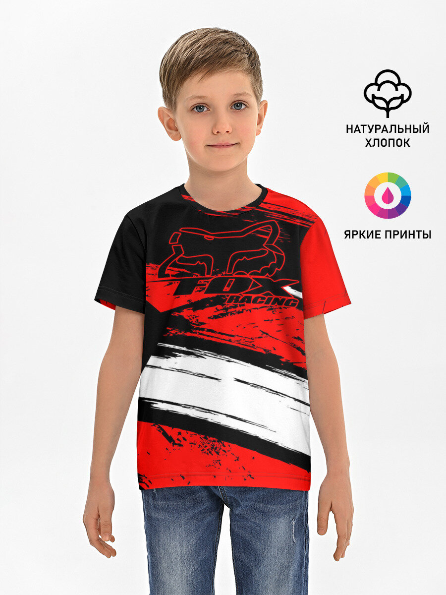 Футболка хлопковая детская Форма для мотокросса FOX