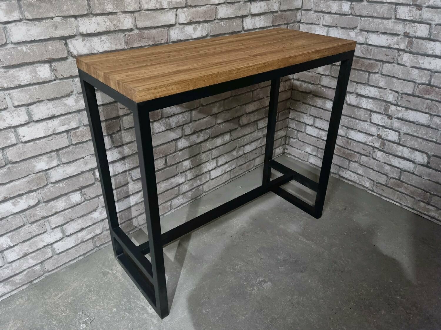 Барная стойка от "EasyLOFT" в стиле лофт, массив дуба, 110х40х110 см.