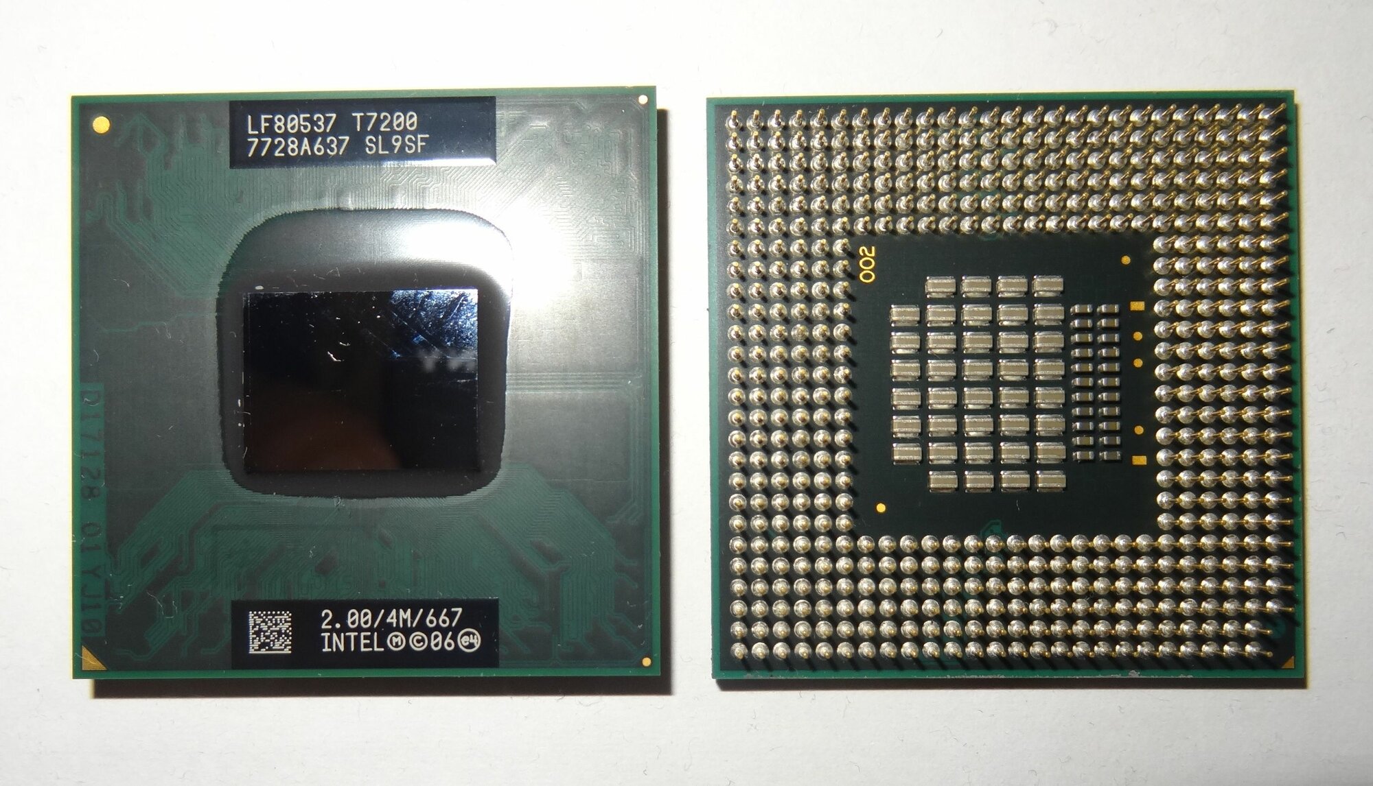 Процессор для ноутбука Core2Duo T7200 (2,0 ГГц, LGA 478, 4 Мб, 2 ядра) сокет P