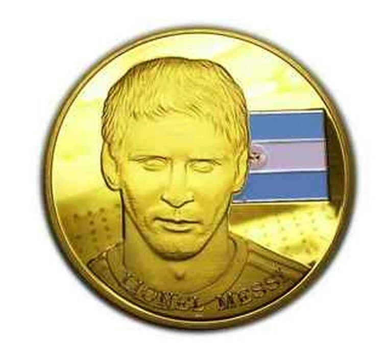 Сувенирная монета Лионель Месси монеты чемпионат мира по футболу Золото монеты, нумизматика, деньги для коллекции