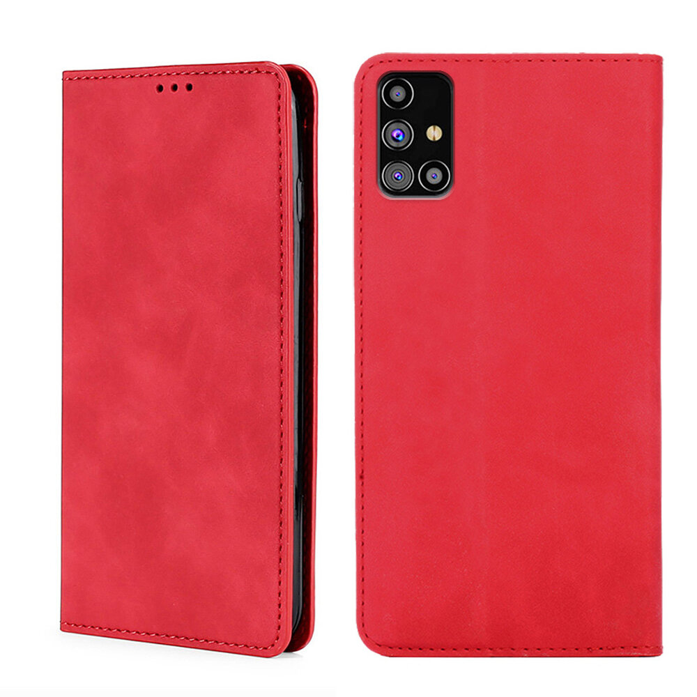 Чехол-книжка MyPads для Samsung Galaxy M31s (SM-M317F) / Самсунг М31s мягкое прикосновение (красный)