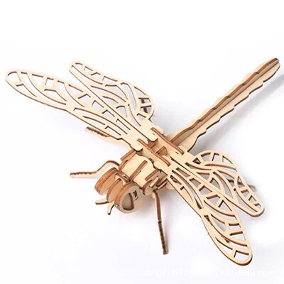 Деревянная 3D головоломка животный скелет 14+ HH025-Dragonfly