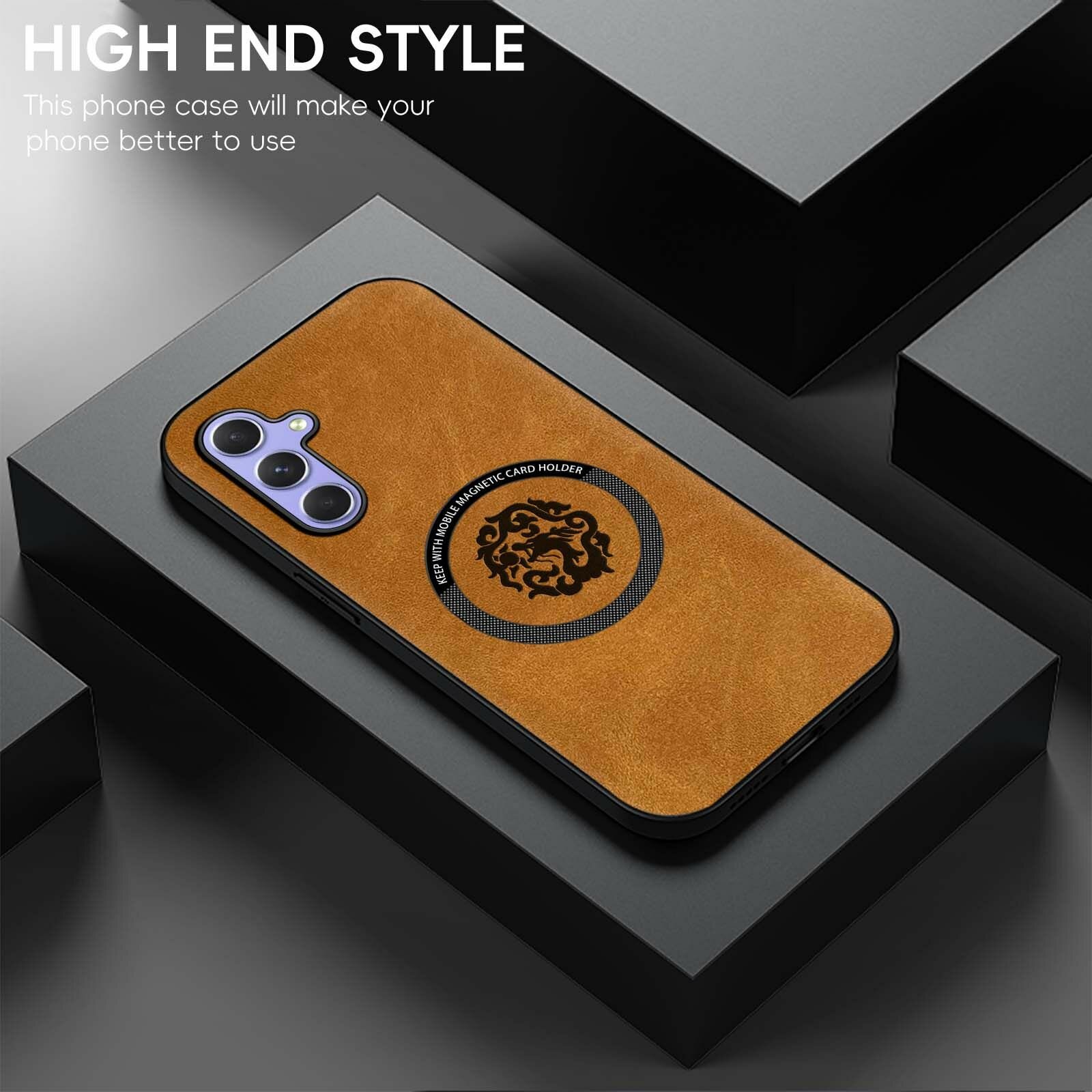 Чехол на Samsung Galaxy A55 5G /(Самсунг Галакси А55), Высококачественная кожа