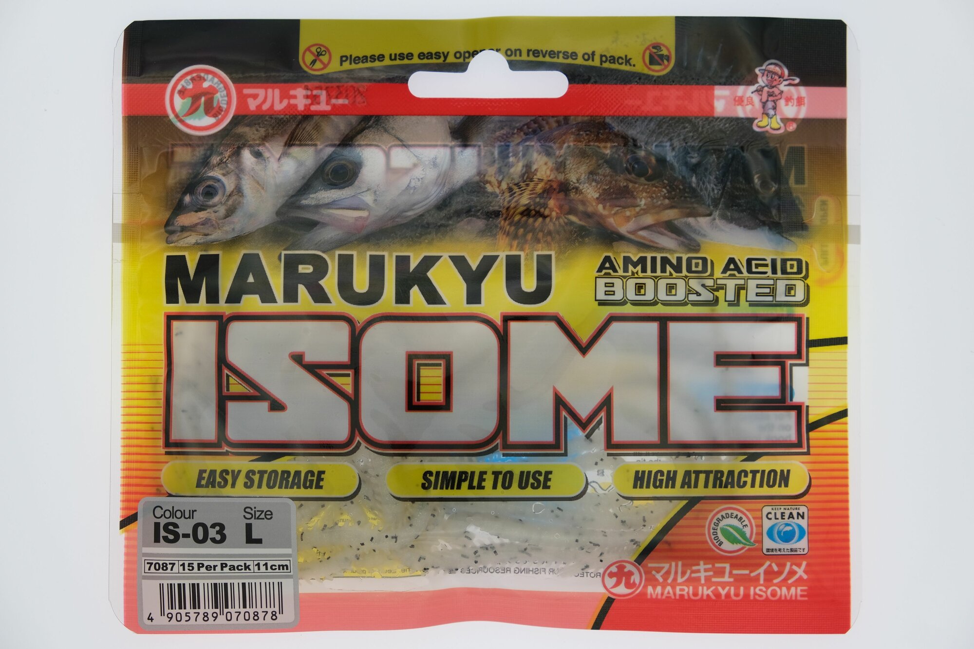 Силиконовая приманка Marukyu Isome L IS-03 white 7087