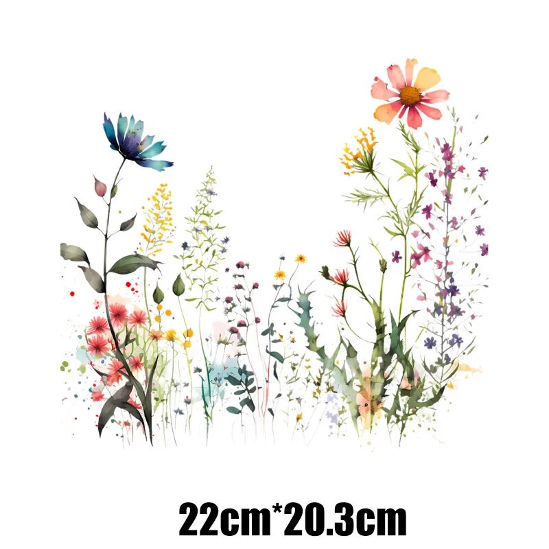 Виниловые наклейки «Книга цветов» пион хризантема для одежды SXTH00346-1