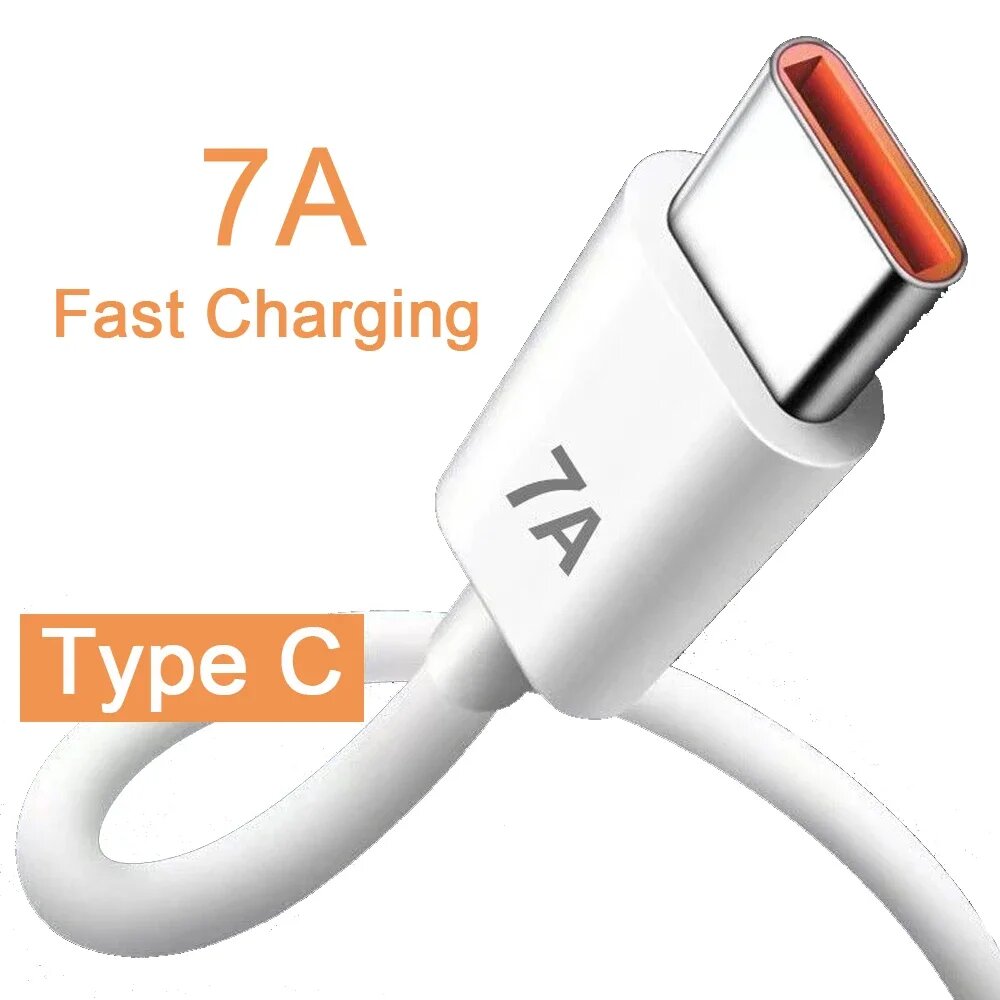 7A 100 Вт USB Type C сверхбыстрый зарядный кабель для Huawei P40 P30 Шнур для быстрой зарядки данных для Xiaomi Mi 13 12 Pro Oneplus Realme POCO 2 м