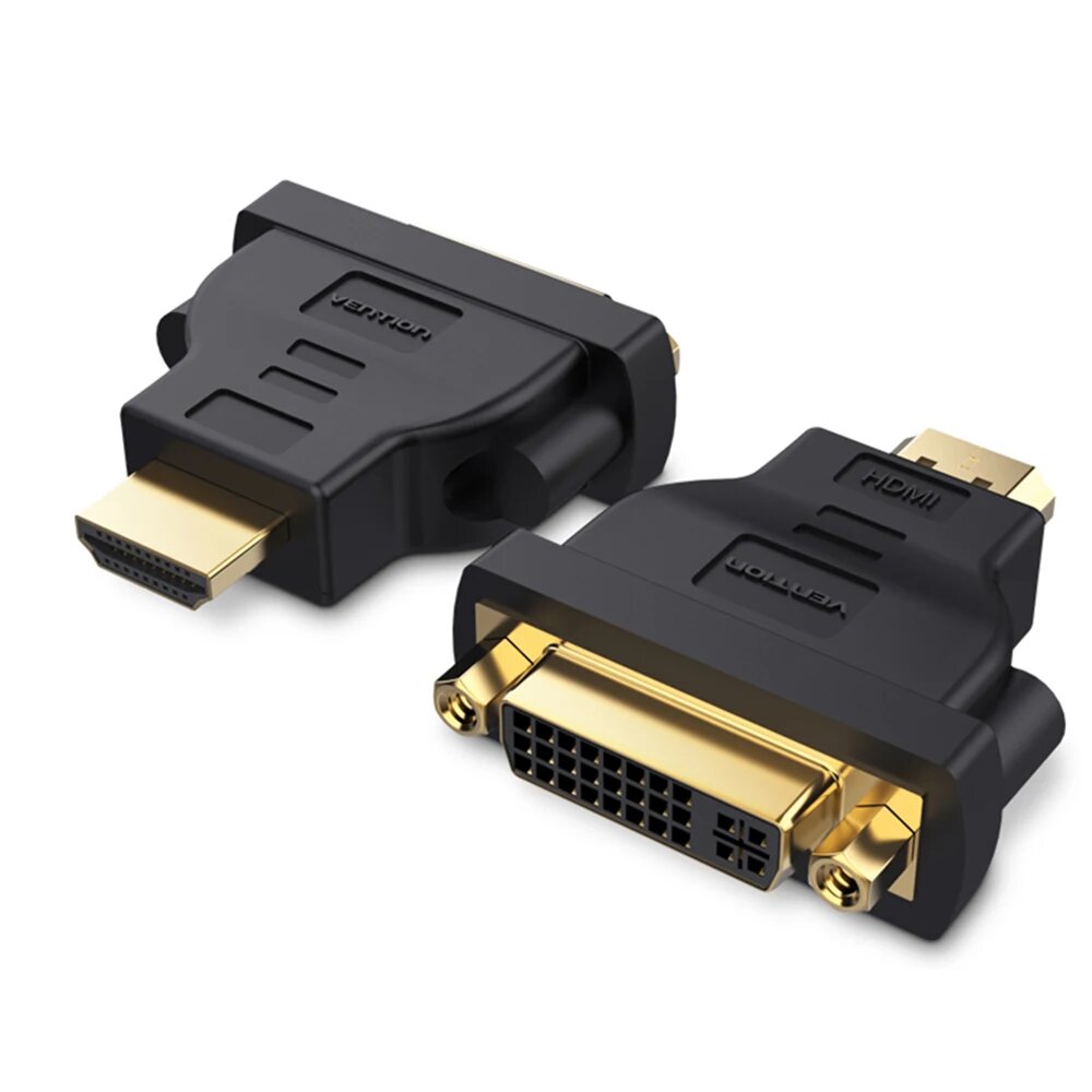 Переходник Vention HDMI DVI, 1080P HD TV, конвертер штекер-гнездо, двунаправленный разъем HDMI-DVI для ПК, PS3, проектора, ТВ 24 + 5