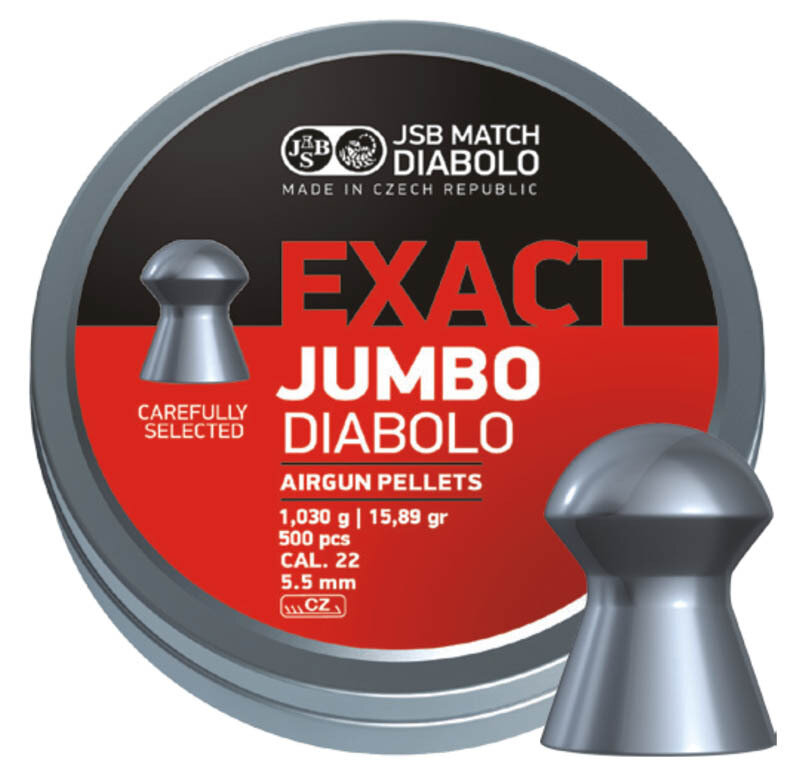 Пули для пневматики JSB Exact Jumbo Diabolo 5,52 мм, 1,03 грамм, 500 штук