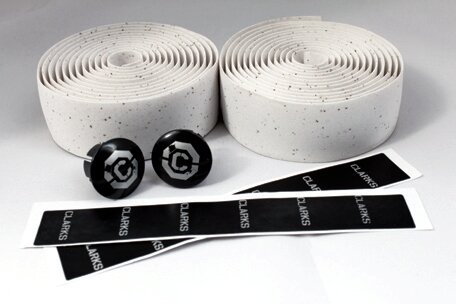 Обмотка на руль велосипеда Clarks CHBT Корковая, толщина 3 мм. Цвет: Белый