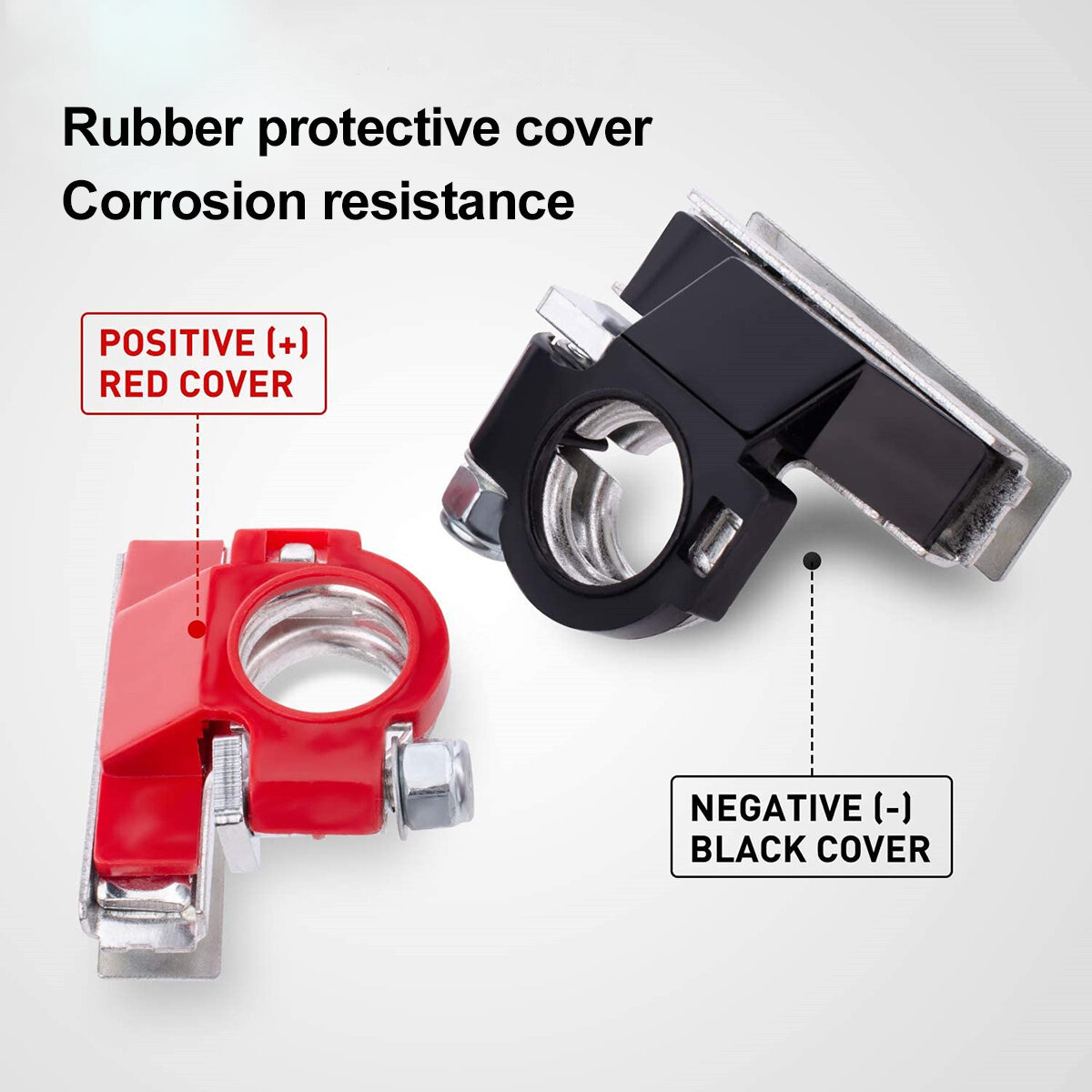 1 пара 12 В 24 В автомобильных клемм для аккумулятора, клеммы для проводов и кабелей, разъемы для автомобильных аксессуаров, хороший эффект и простота использования