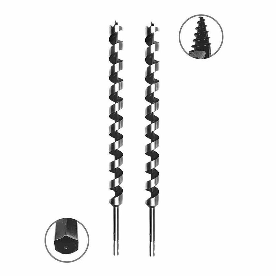 Сверло по дереву винтовое 28х460 мм (2 шт.)