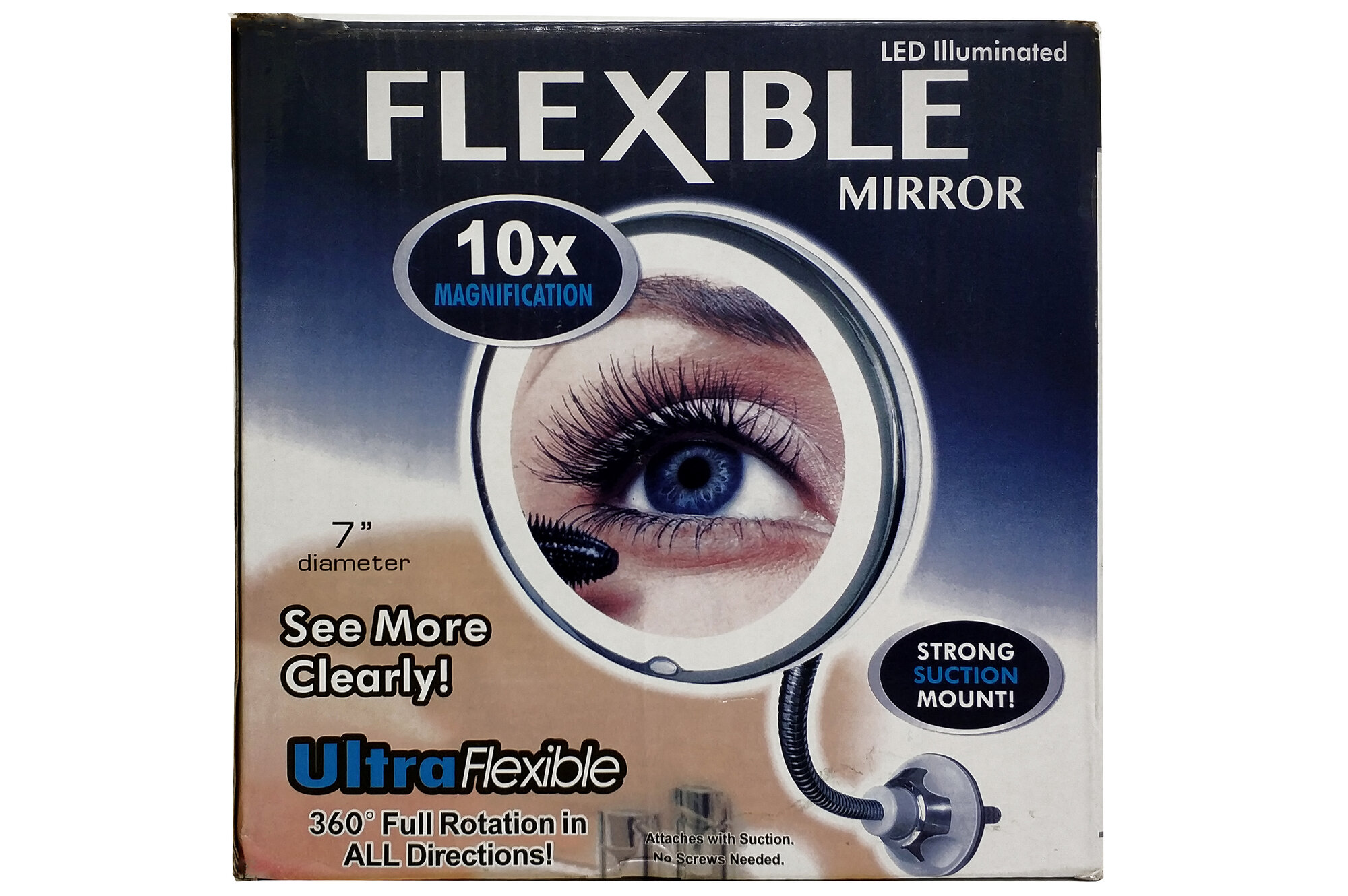 Зеркало с 10-кратным увеличением и подсветкой FLEXIBLE MIRROR 10x 7'