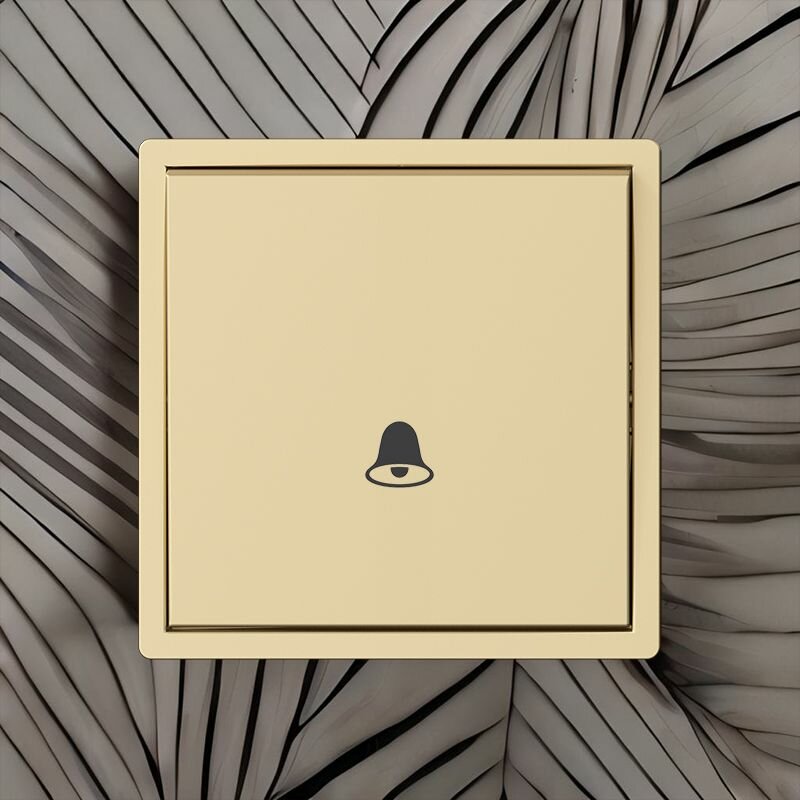 Выключатель импульсный/дверной звонок цвет шампань коллекция VOLT "GEO" (механизм)