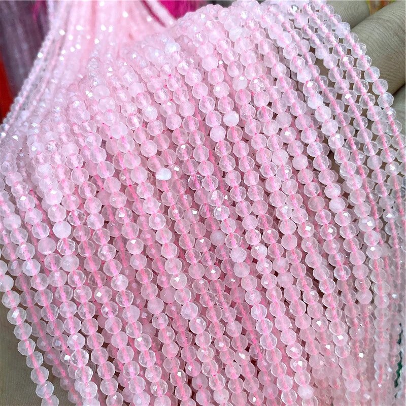 Розовый опал бусины vinswet 2-4 мм Розовый, 3mm About 130pcs, NO.6 Rose Quartz