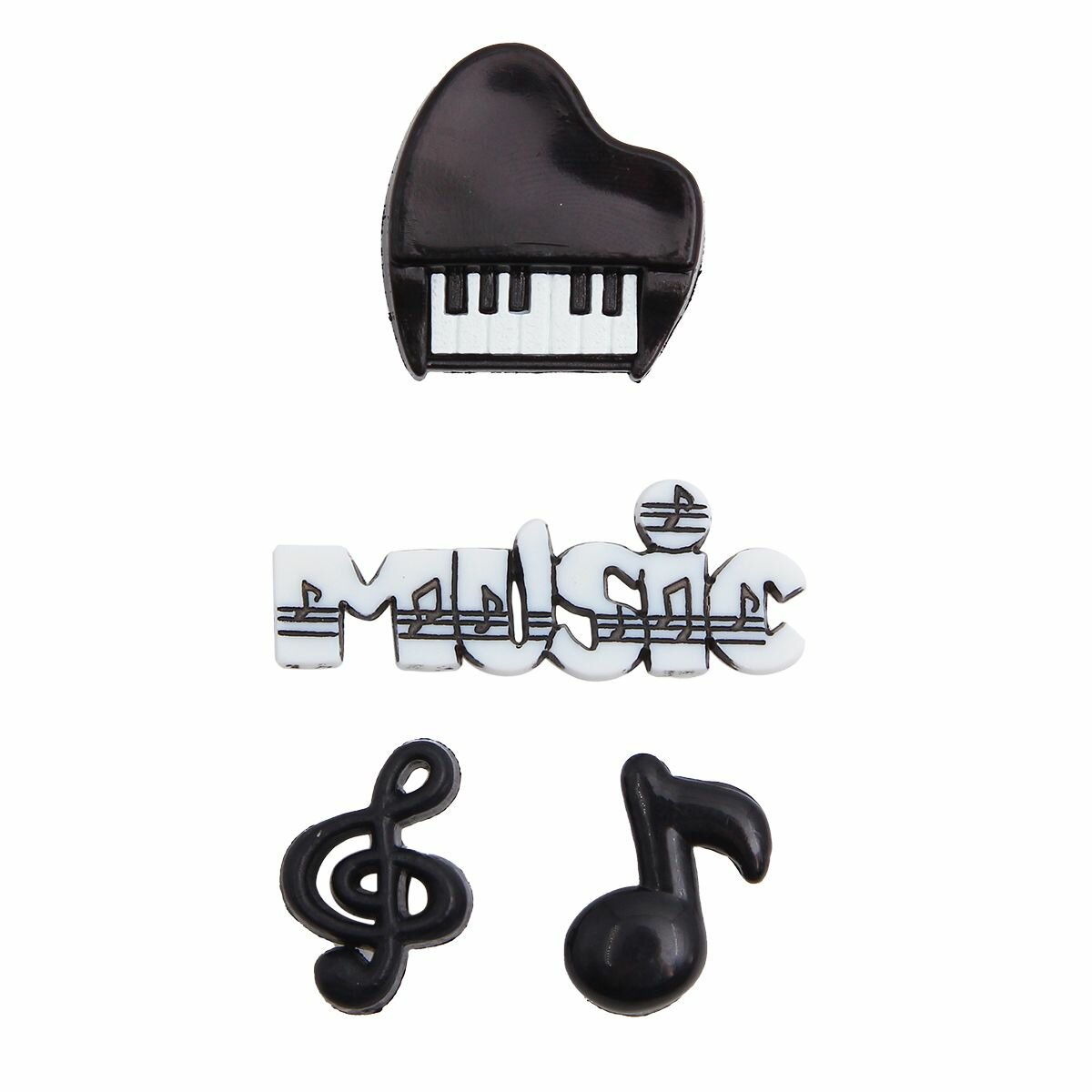 Пуговицы-фигурки 'Музыка' пластик, 7шт/упак, Dress It Up
