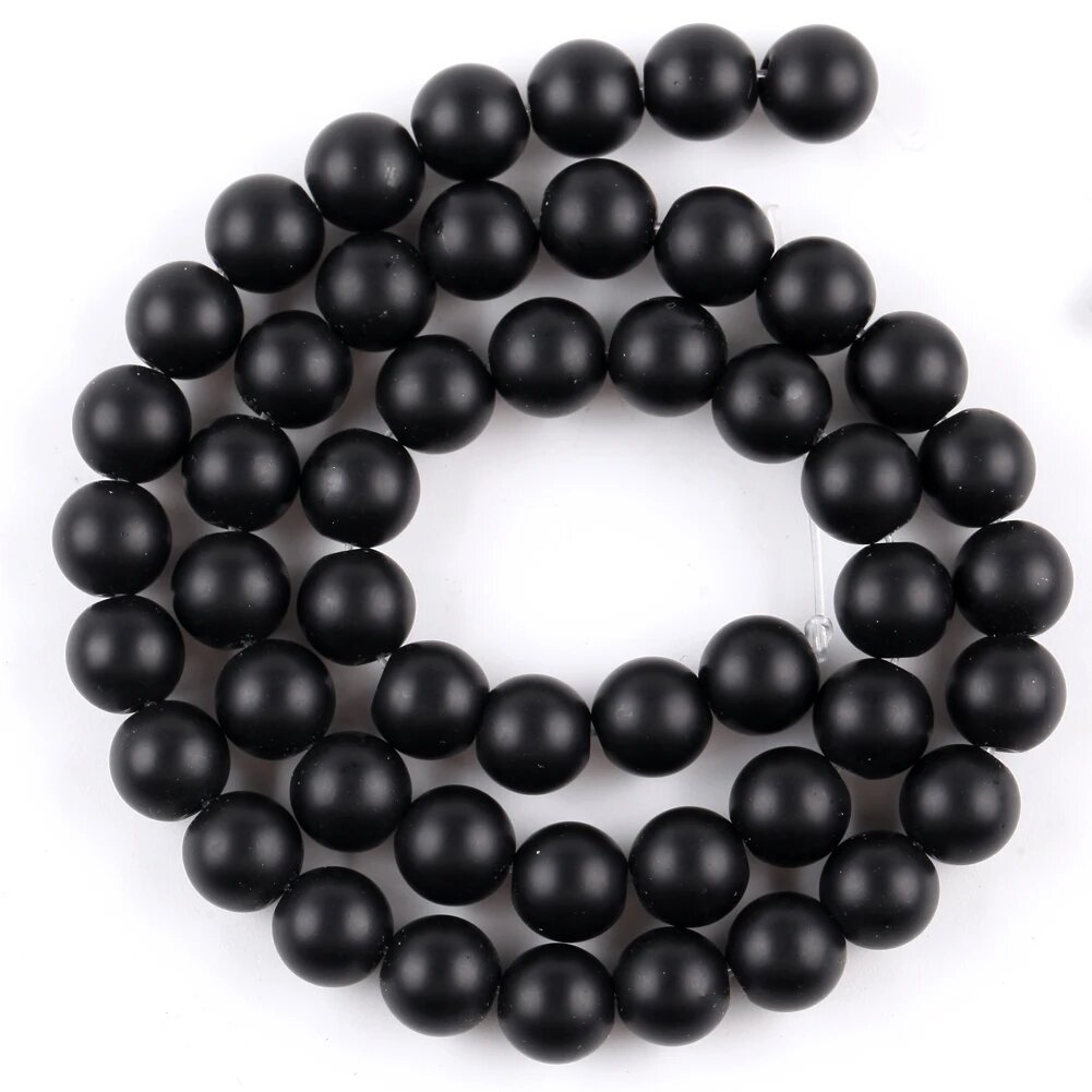 Черный агат оникс бусины 4-12 мм 8mm, Matte
