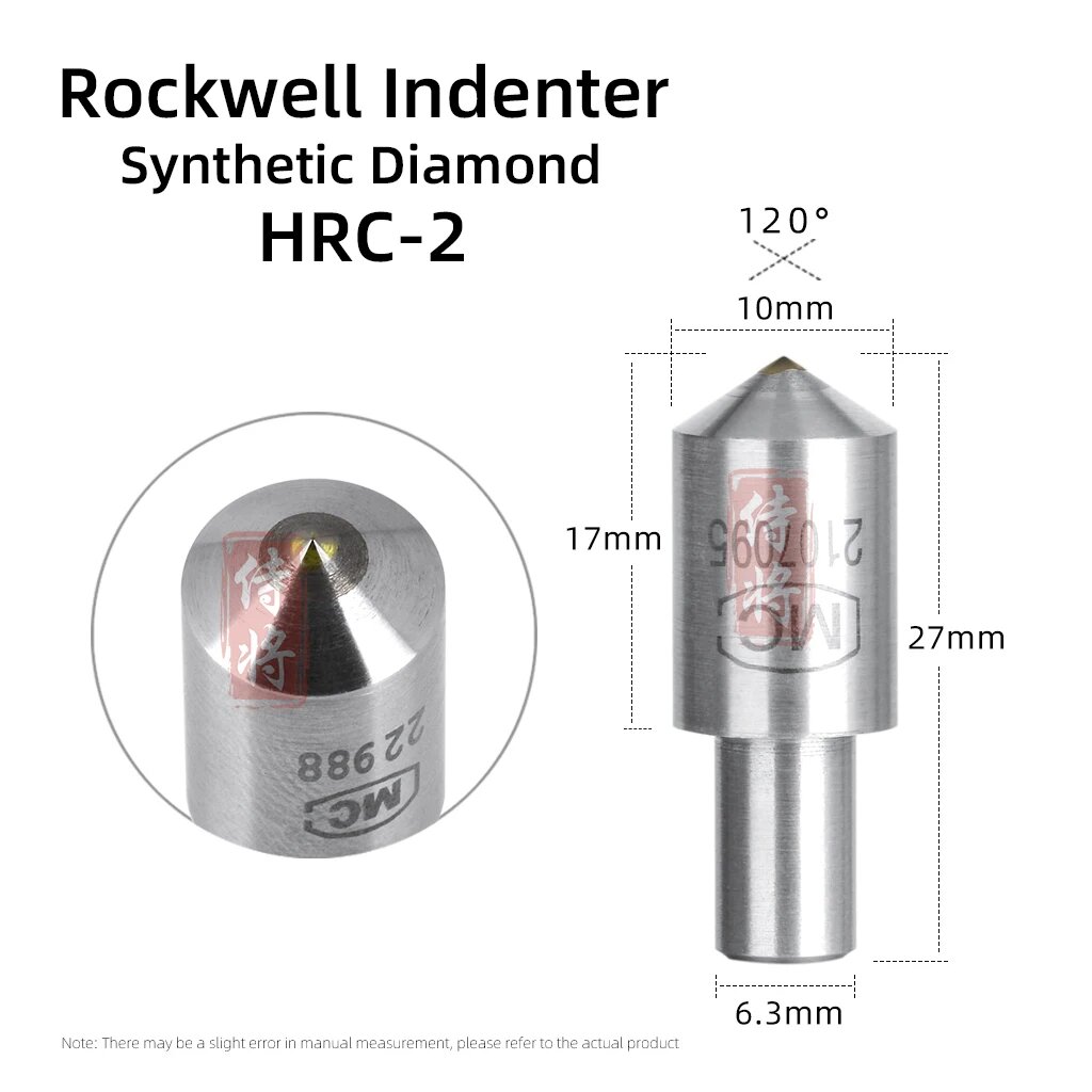 Rockwell Indenter Synthetic Diamond HRC-2 120°