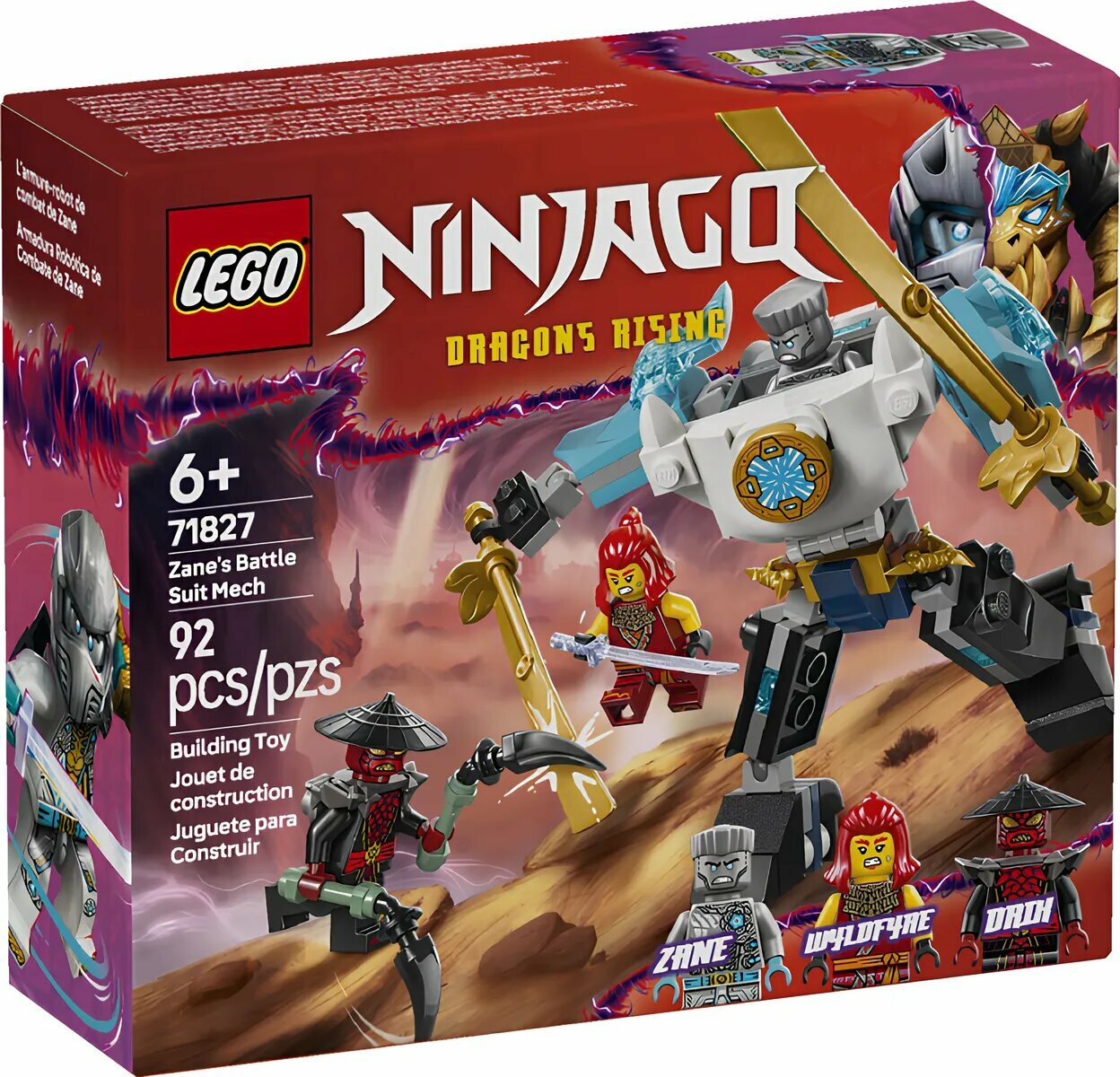 Конструктор LEGO Ninjago 71827 Боевой робот Зейна в броне