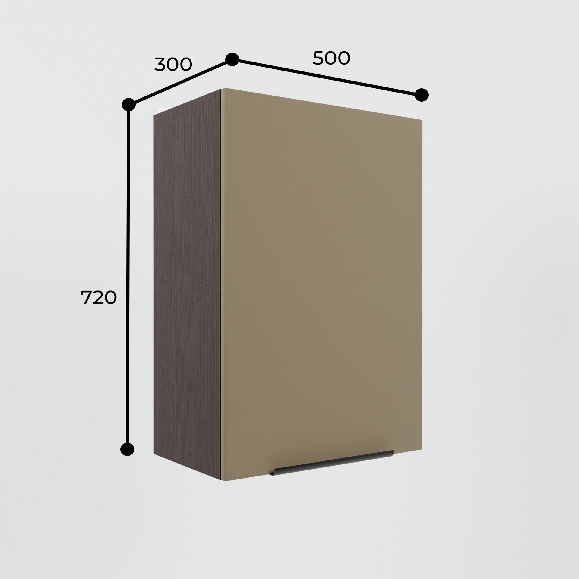 Кухонный модуль шкаф МДФ 500*720*300