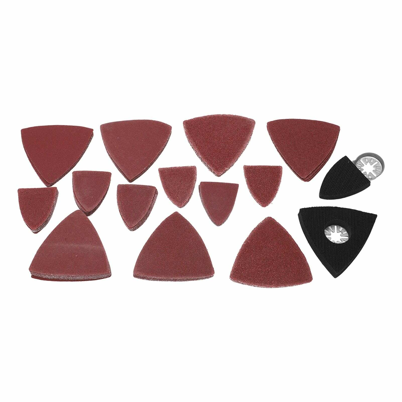 Осциллирующий инструмент, комплект шлифовальных подушечек, аксессуары для треугольных пальцев, зернистость 60, 80, 120, 180, 240