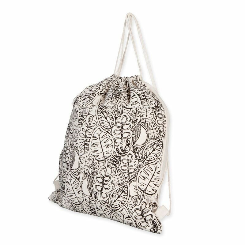 Сумка EFCO "Листья", спортивная, для творческого оформления в технике раскраска-антистресс, с принтом