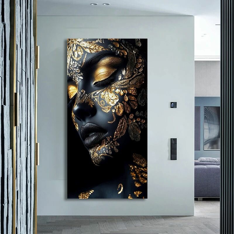 Лицо девушки / в салон красоты, картина девушка / в интерьер, 40х80 см.