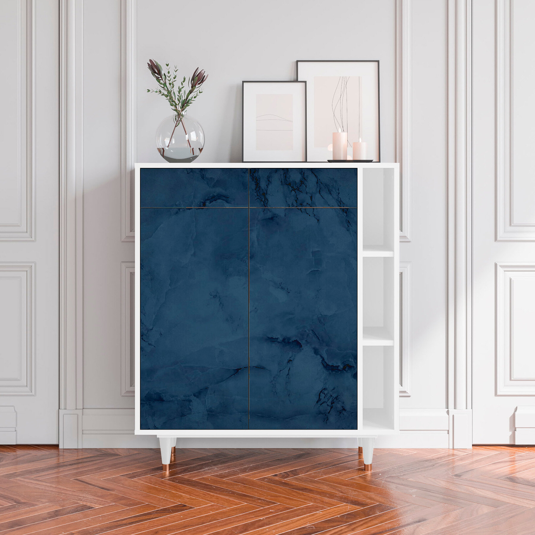 Комод - STORYZ - BS6 Endless Galaxi, Размер - 94 x 110 x 41 см, Цвет корпуса - , Белый