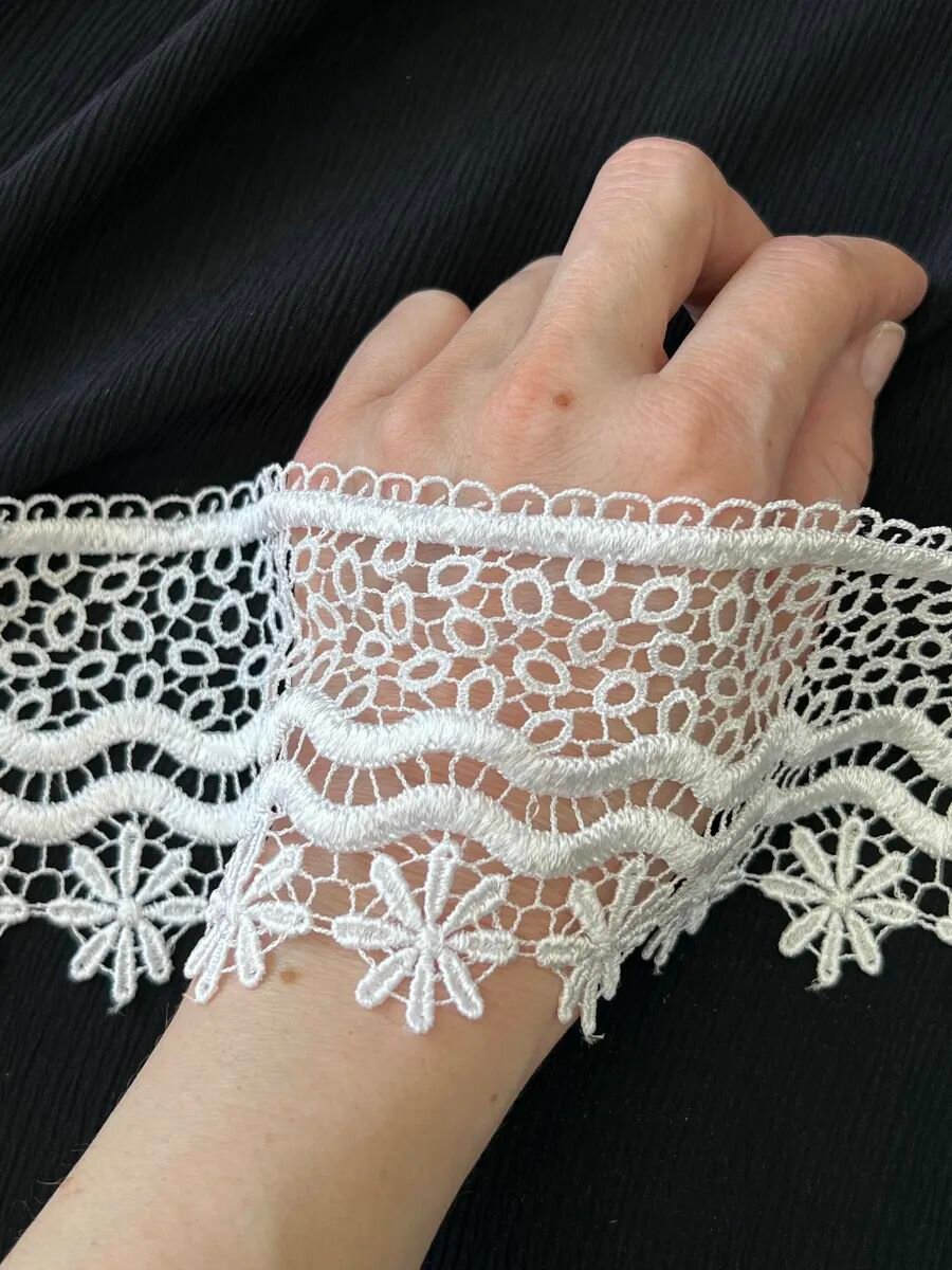 Тесьма-кружево макраме белое, Италия, 1,50 метра