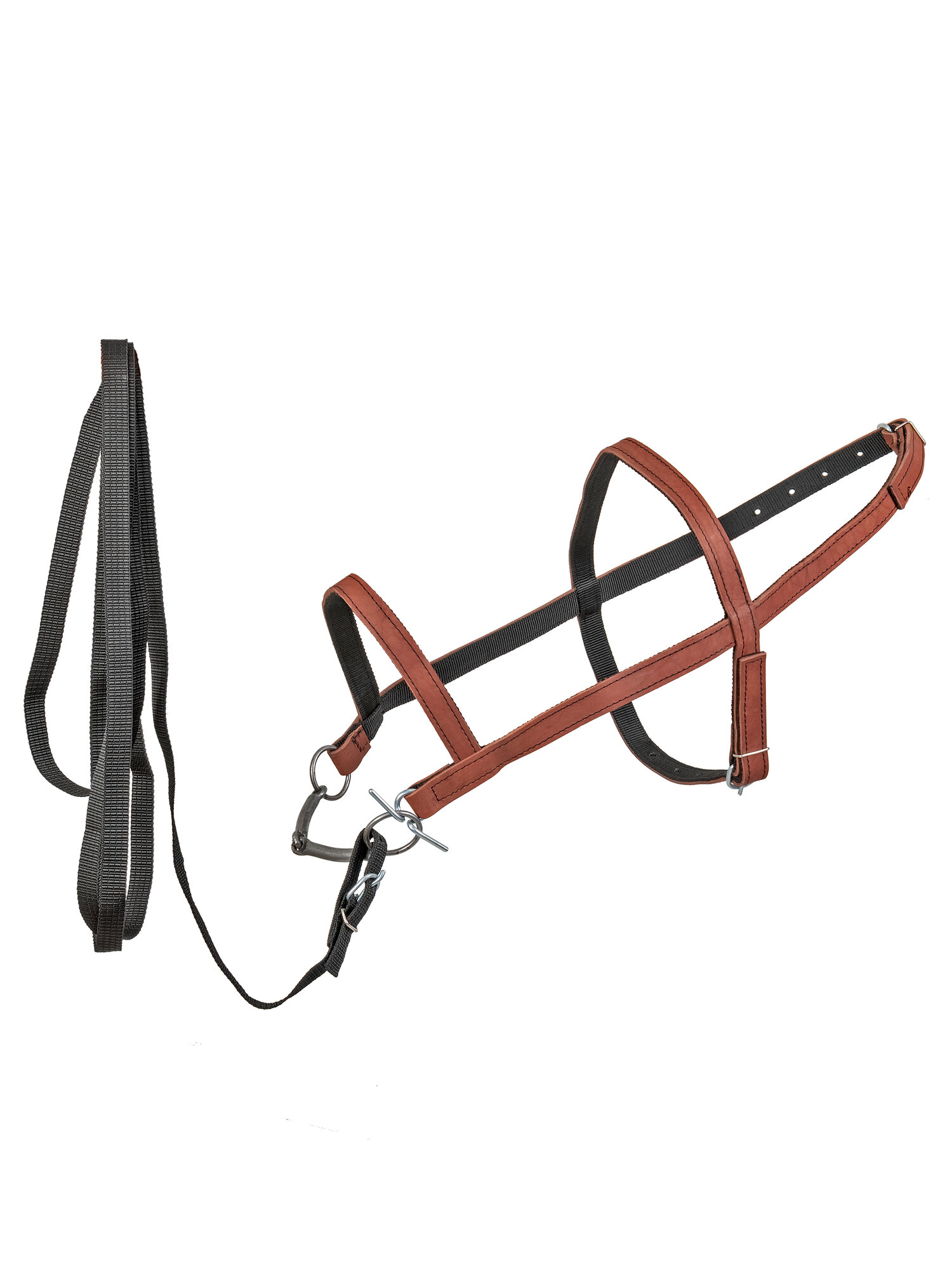 Узда комбинированная капрон кожа цветная 25мм